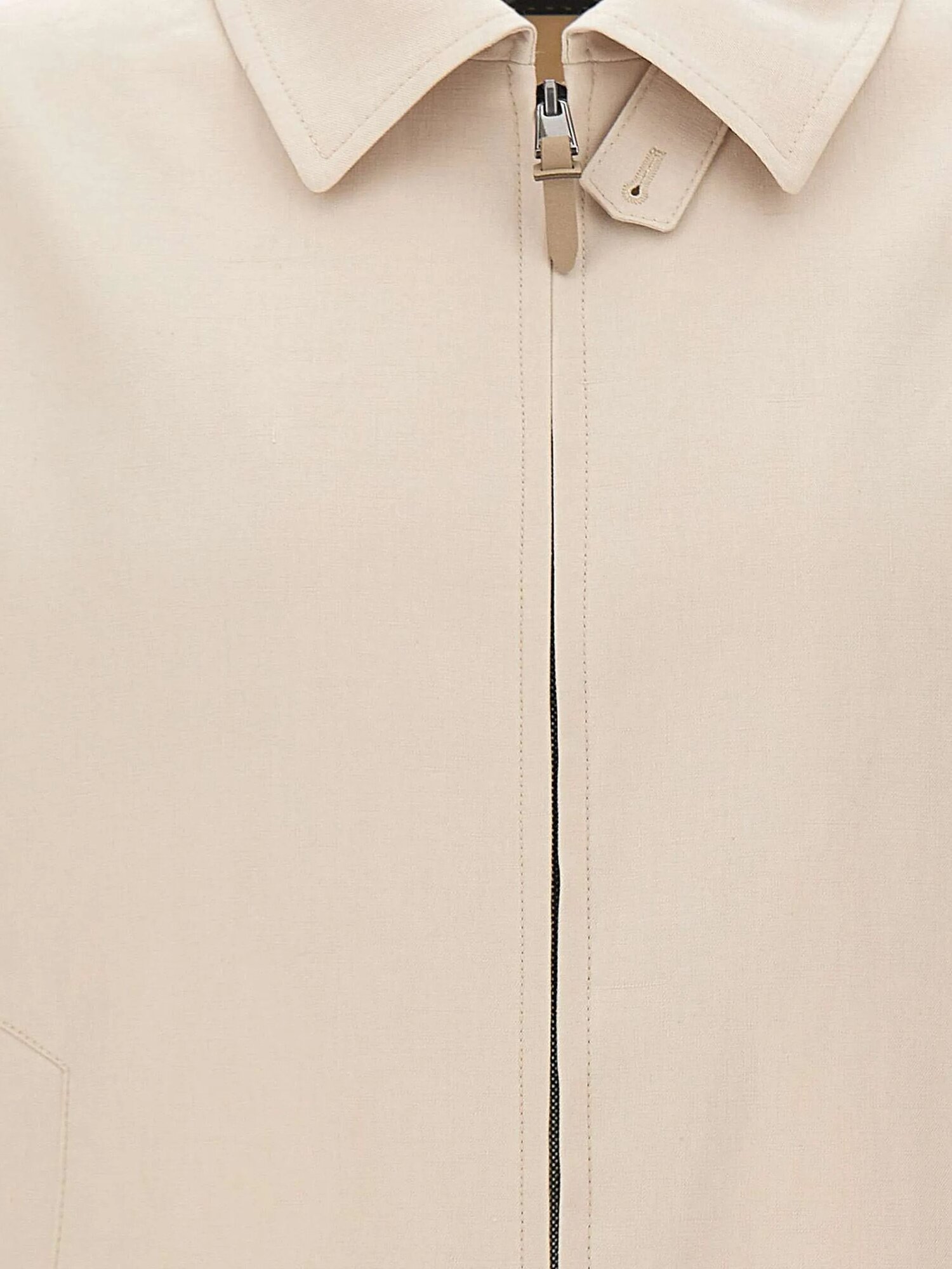 Куртка BOSS Slim-fit zip-up linen jacket, размер 50, разноцветный — фото 1