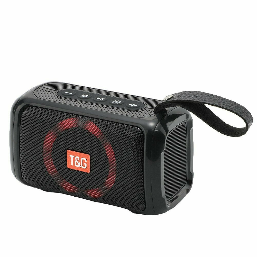 Портативная мини-колонка Bluetooth TG193 с карт-слотом, беспроводным TWS, компактная для использования на улице - Черный