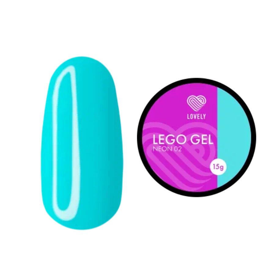 Lovely, Гель для наращивания и укрепления Lego Gel Neon 02, 15 ml