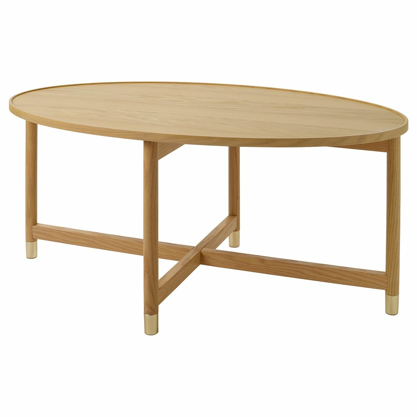 Журнальный стол IKEA VALN S 206.280.38, дубовый шпон, 118x50 см