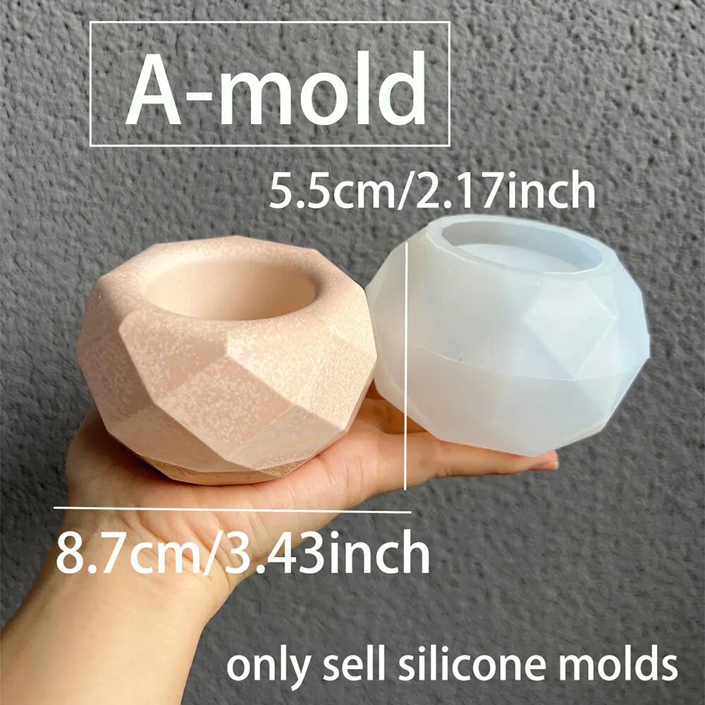 Силиконовая форма для бетонного горшка A-mold