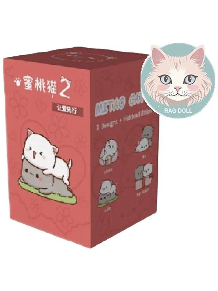 Чиби котики (Mochi Cats) милыми котиками слепая коробка, 7 Designs + Hidden Edition