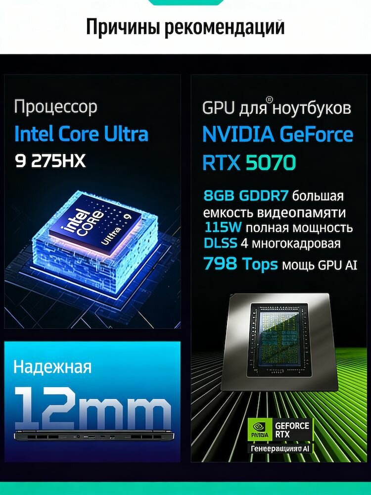 Игровой ноутбук Acer ZhanFU 9 U9-275HX, RTX5070Ti, 32ГБ/2ТБ, Русская раскладка — фото 1