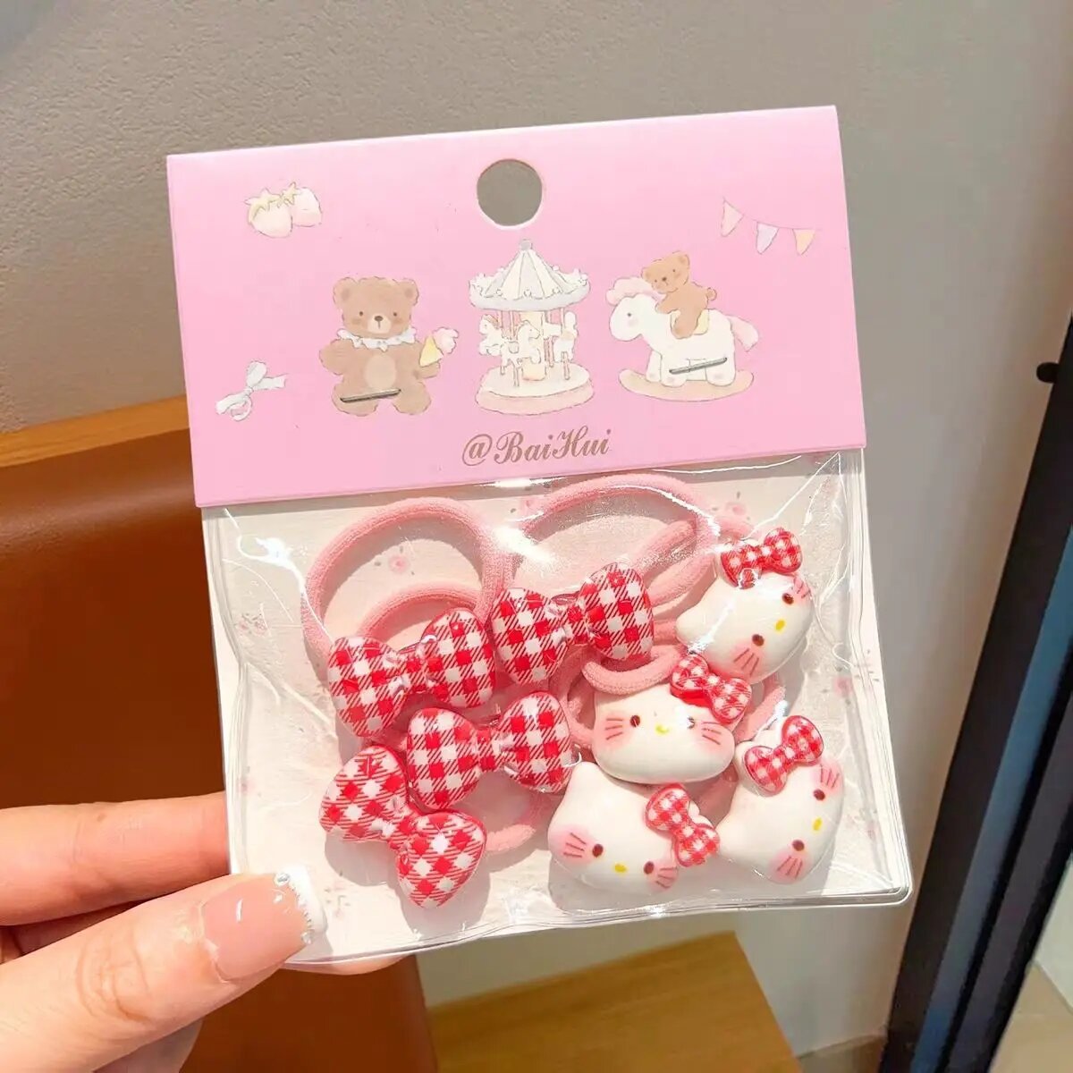 Резинка Hello Kitty розового цвета keeppley 4pcs