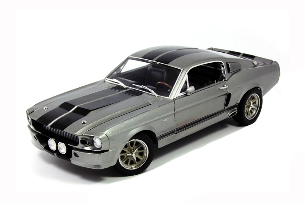 Модель коллекционная Ford mustang gt 500 eleanor 1967 silver / форд мустанг ГТ500 элеанор (из к/ф "угнать за 60 секунд")