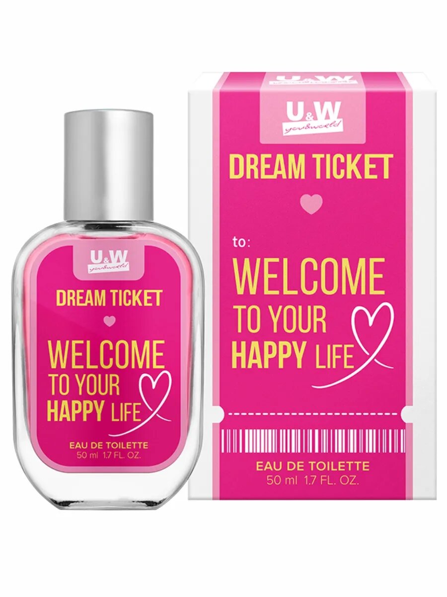 Сладкие духи для девочек подростков You&World Dream Ticket Happy Life 50мл