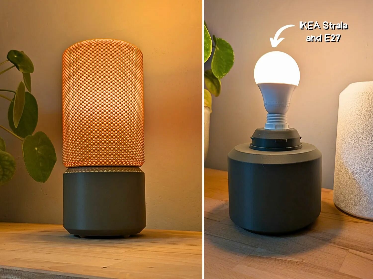 Светильник простой плетёный для лампы IKEA Strala