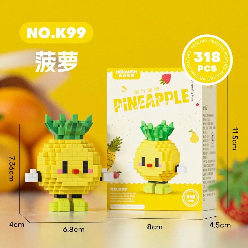Игрушки из фруктовых строительных блоков