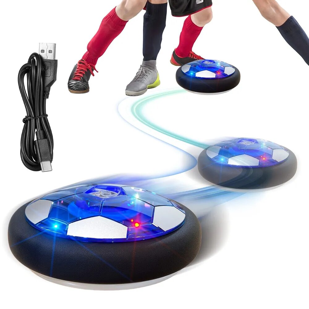 Футбольный мяч на воздушной подушке для игры в помещении с LED подсветкой
