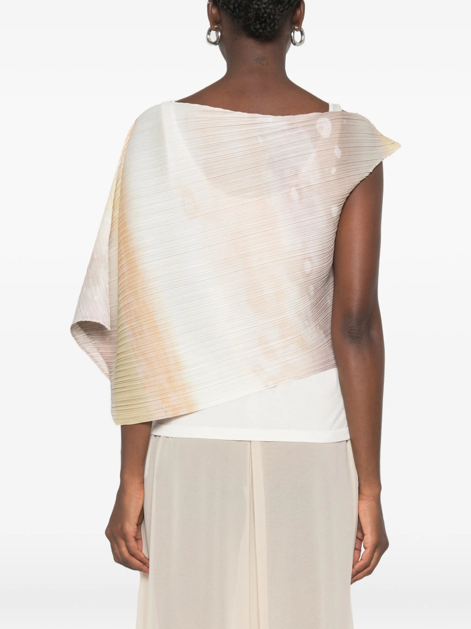 Топ Pleats Please Miyake Asymmetric-design pleated top, размер OneSize, зеленый, — фото 1