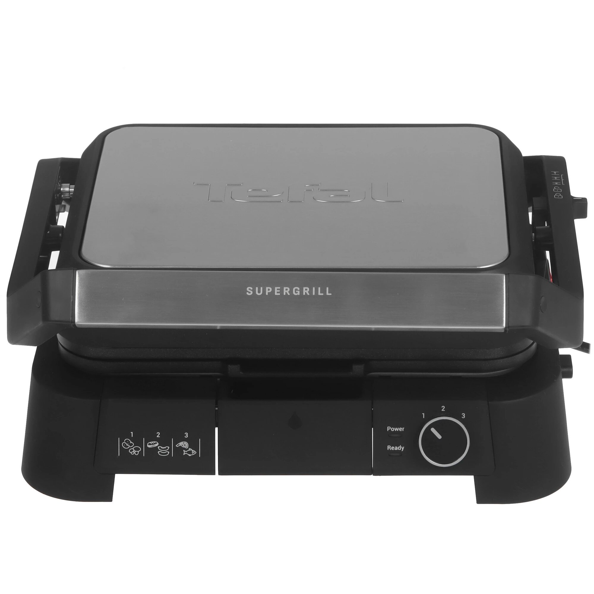 Гриль электрический Tefal SuperGrill GC510DE0 прижимной, серебристый