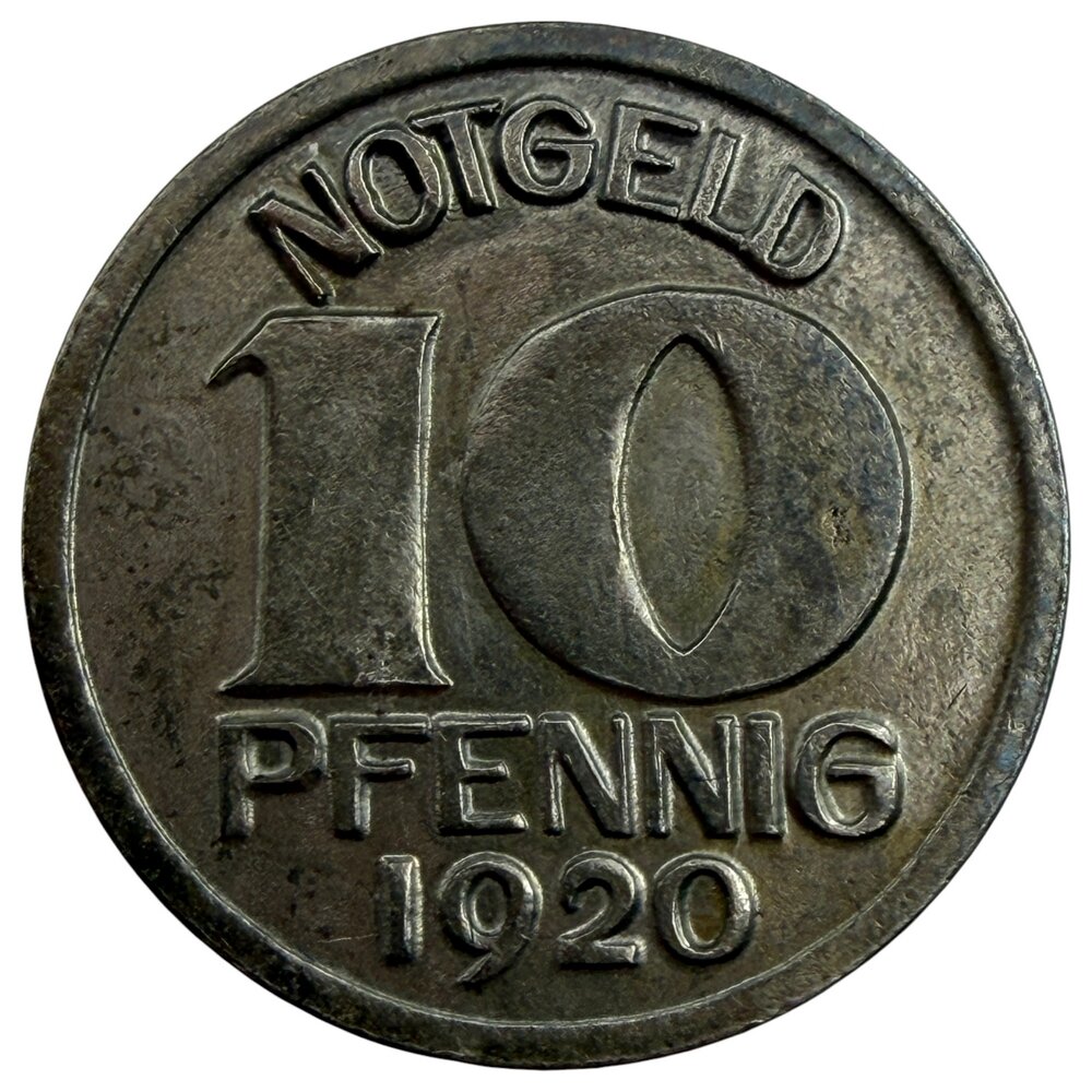 Германия, Веймарская республика, Галле 10 пфеннигов 1920 г.