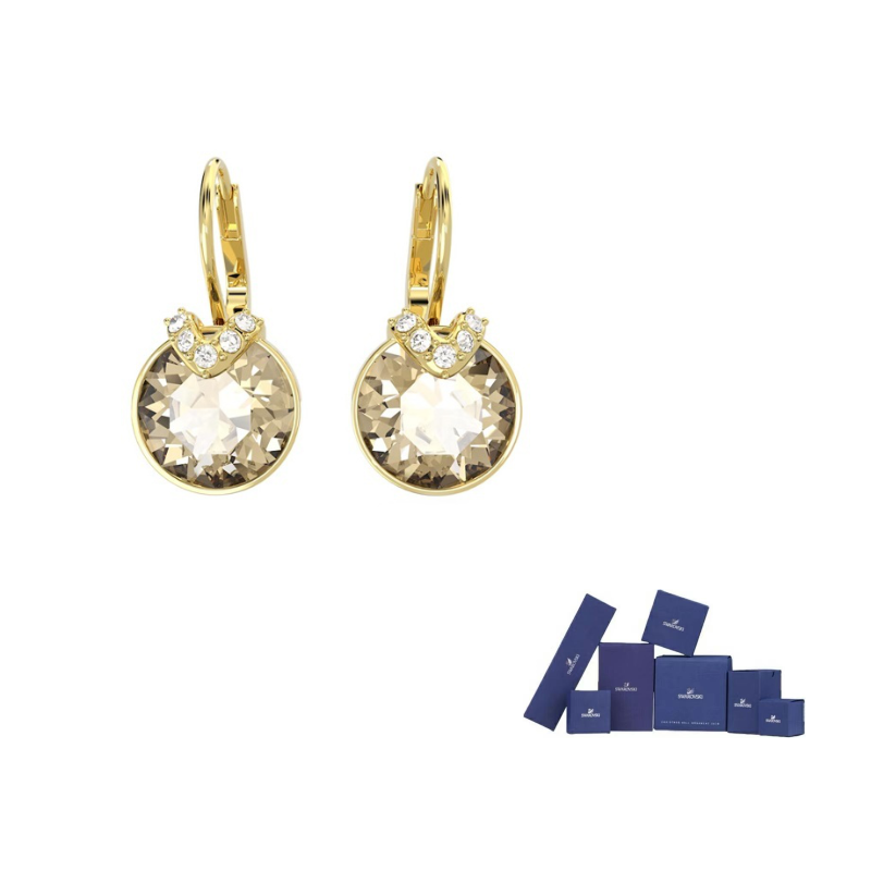 Серьги пусеты, кристаллы Swarovski