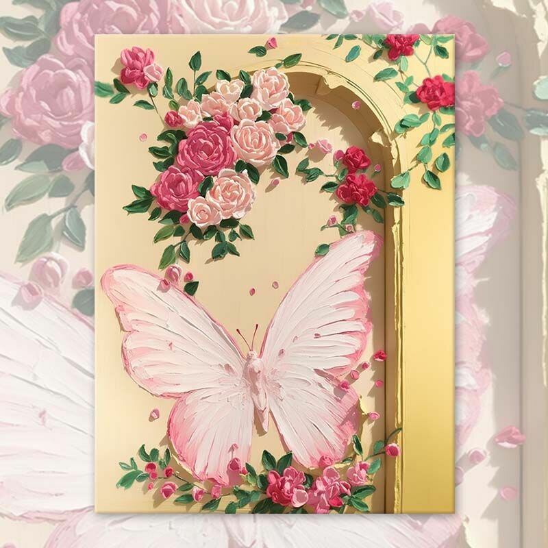Цифровая картина с бабочками DIY декор дома холст 60x75 см релаксирующий декор стен