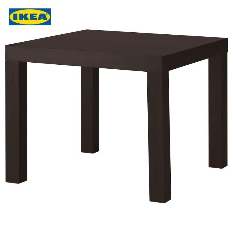 IKEA LACK Журнальный стол, 55х55х45 см, минималистичный дизайн, Коричневый