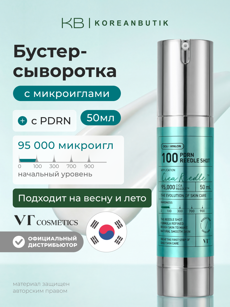 Бустер-сыворотка с микроиглами и PDRN | VT Cosmetics PDRN Reedle Shot 100 50 ml