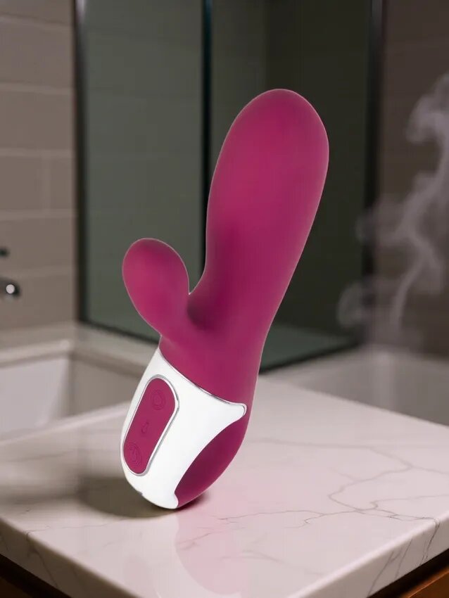 Вибратор Satisfyer Hot Bunny с клиторальным стимулятором, бордовый