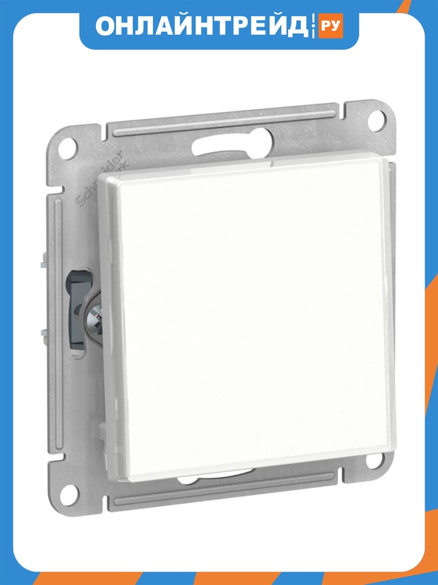 Выключатель 1-клавишный Systeme Electric (schneider Electric) SCHNEIDER ELECTRIC ATLASDESIGN ART, сх.1, 10АХ, механизм, белый, ATN200111