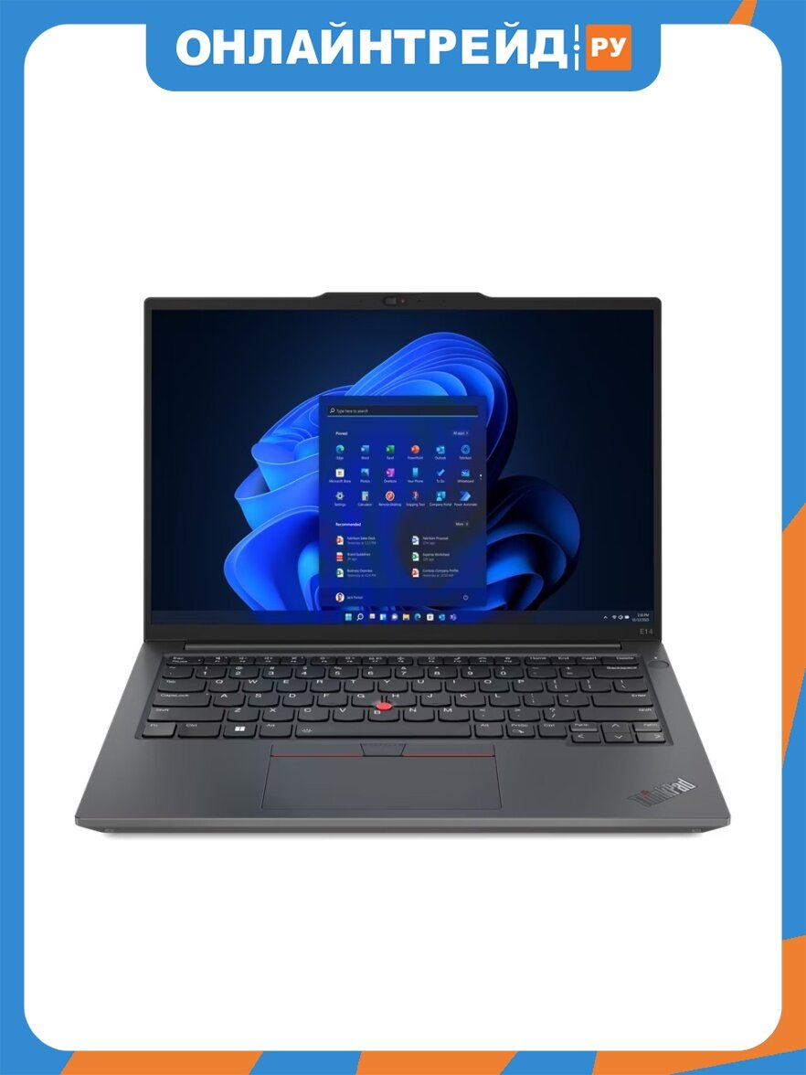 Ноутбук Lenovo ThinkPad E14 Gen 5 14" WUXGA IPS 60Hz 300nits Ryzen 5 7430U(2.3ГГц), 16Гб DDR4, SSD 512Гб, RGr, DOS, Graphite Black (21JR005R