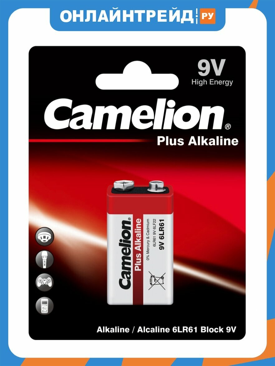Элемент питания Camelion Plus Alkaline 6LR61