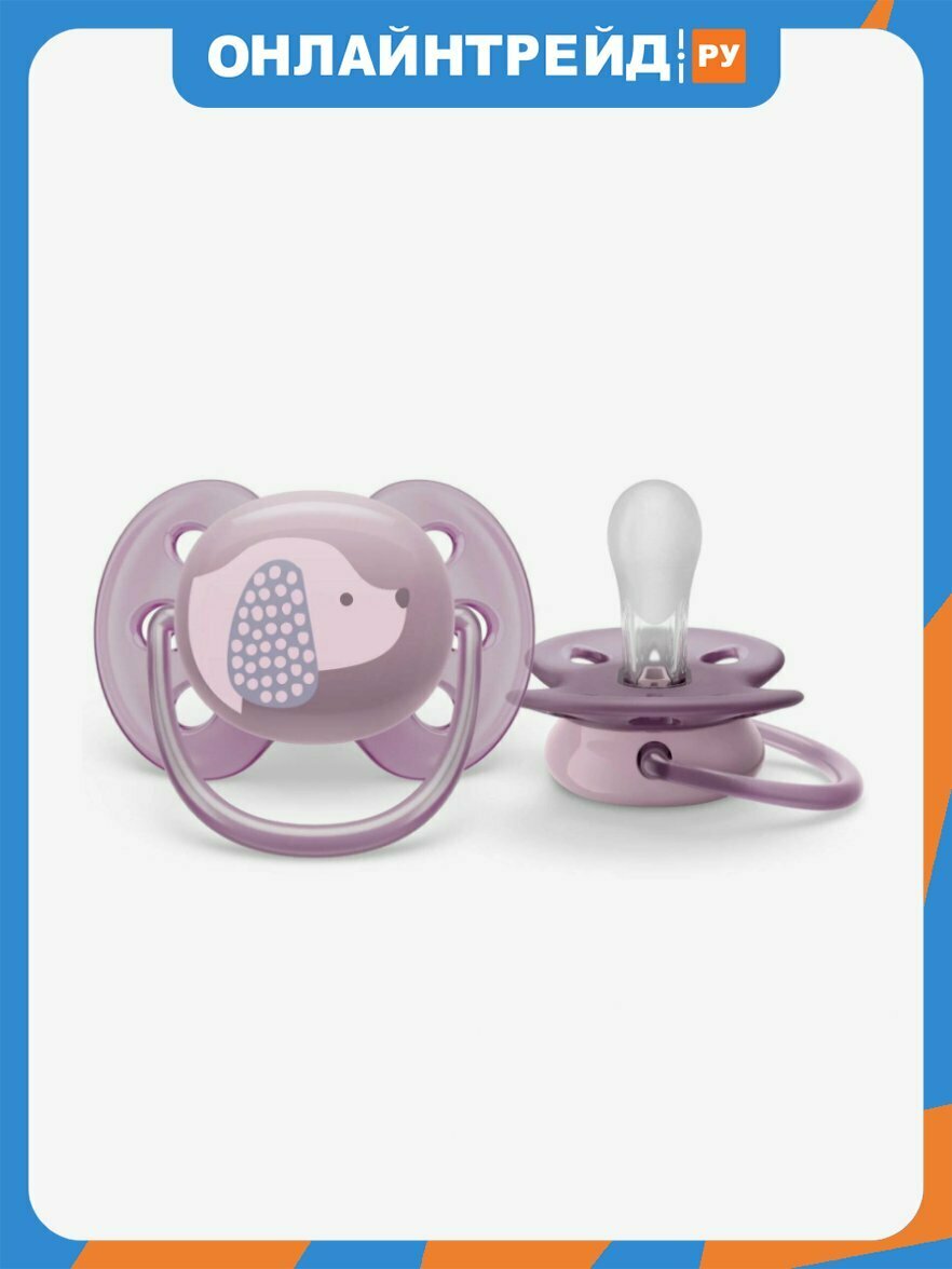 Пустышка Philips Avent SCF092/05ultra soft 6-18 мес с футляром