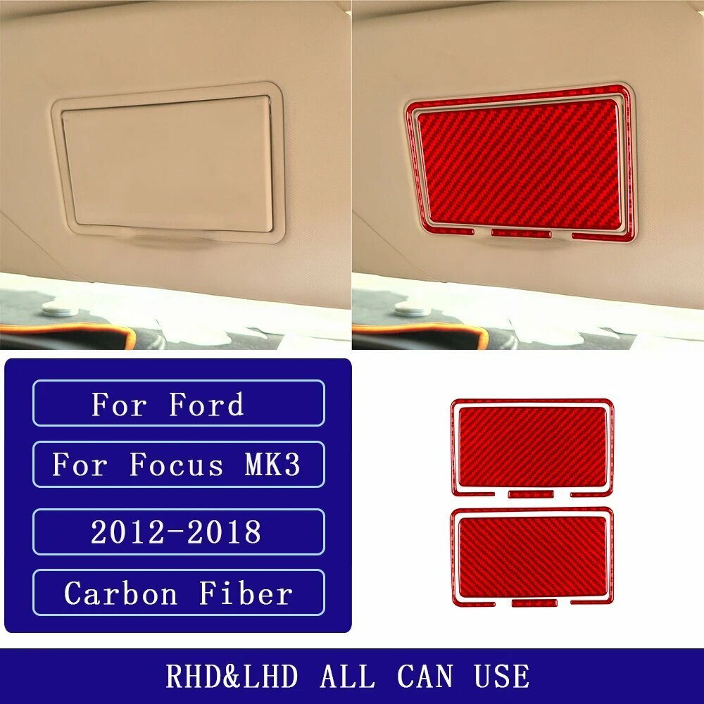 Для Ford Focus MK3 2012-2018 углеродное волокно на крышу, косметическая зеркальная панель, накладка, автомобильные аксессуары, декоративная наклейка для интерьера