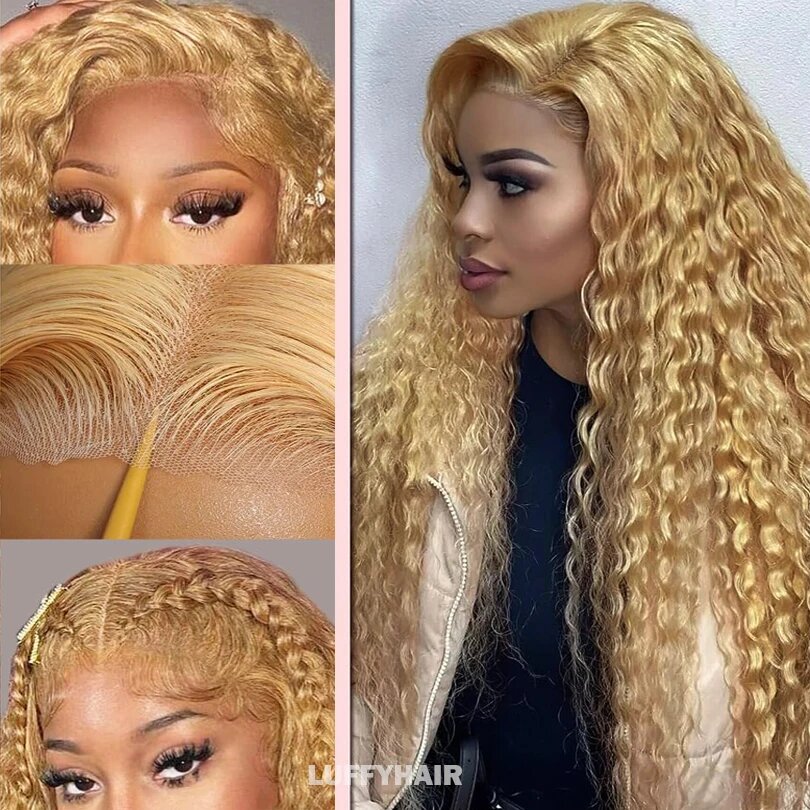 Кружевной парик из бразильских волос "Honey Blonde" 12 дюймов, 180 Density, # 27