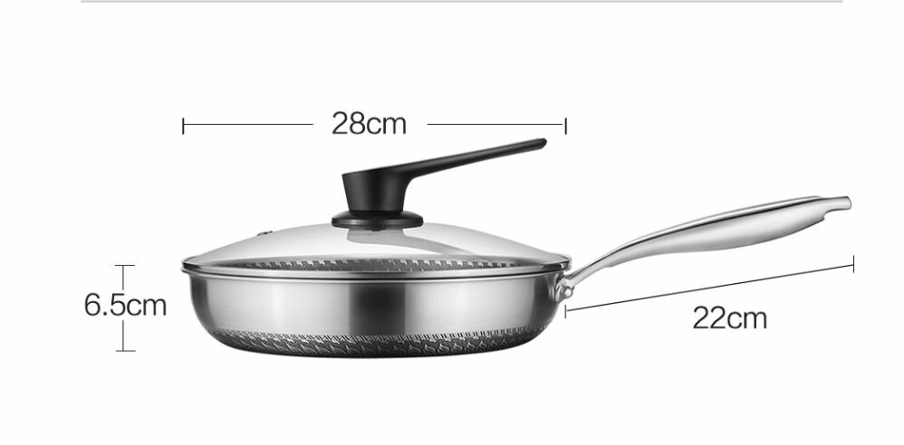 Сковорода WULA Stainless Steel Mesh Frying Pan 28 cm MGGJ-TY2106