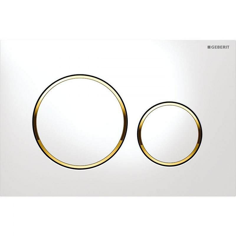Кнопка смыва для инсталляции Geberit Sigma 20 115.882. KK.1 Белая Золото