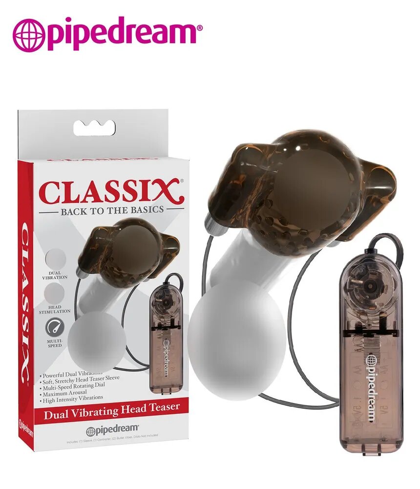 Pipedream Вибростимулятор головки пениса Dual Vibrating Head Teaser с пультом управления