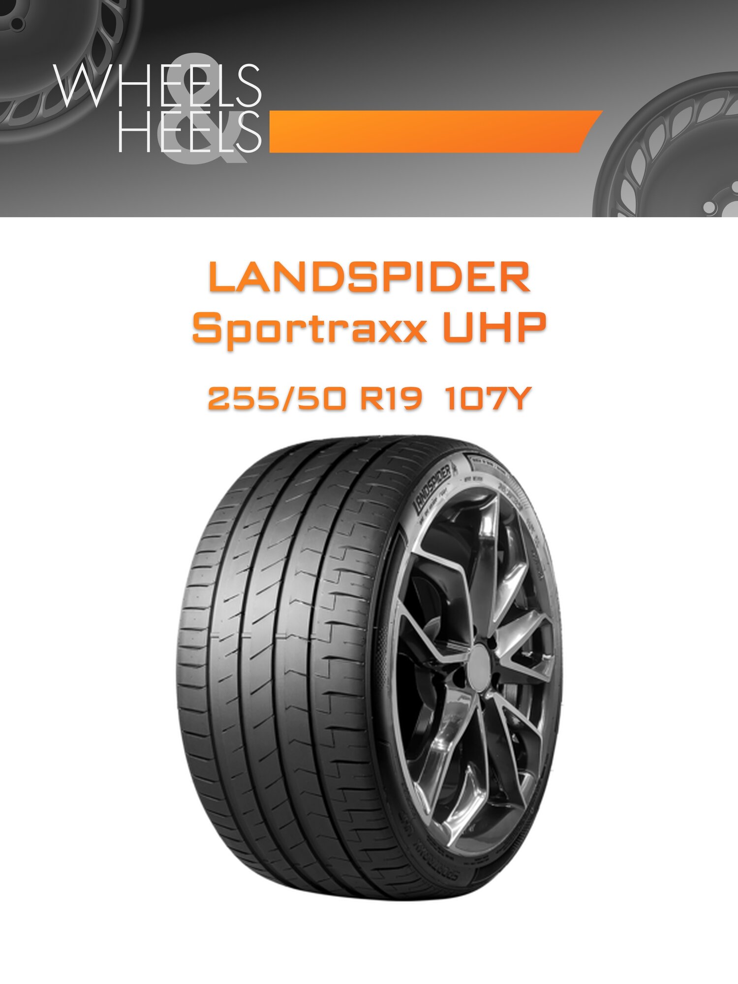 Шина автомобильная Landspider Sportraxx UHP 255/50 R19 107Y XL SUMMER, летняя, универсальная