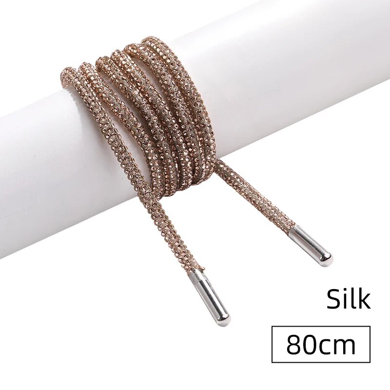 Шнурок со стразами Silk, 80 см, 2 шт