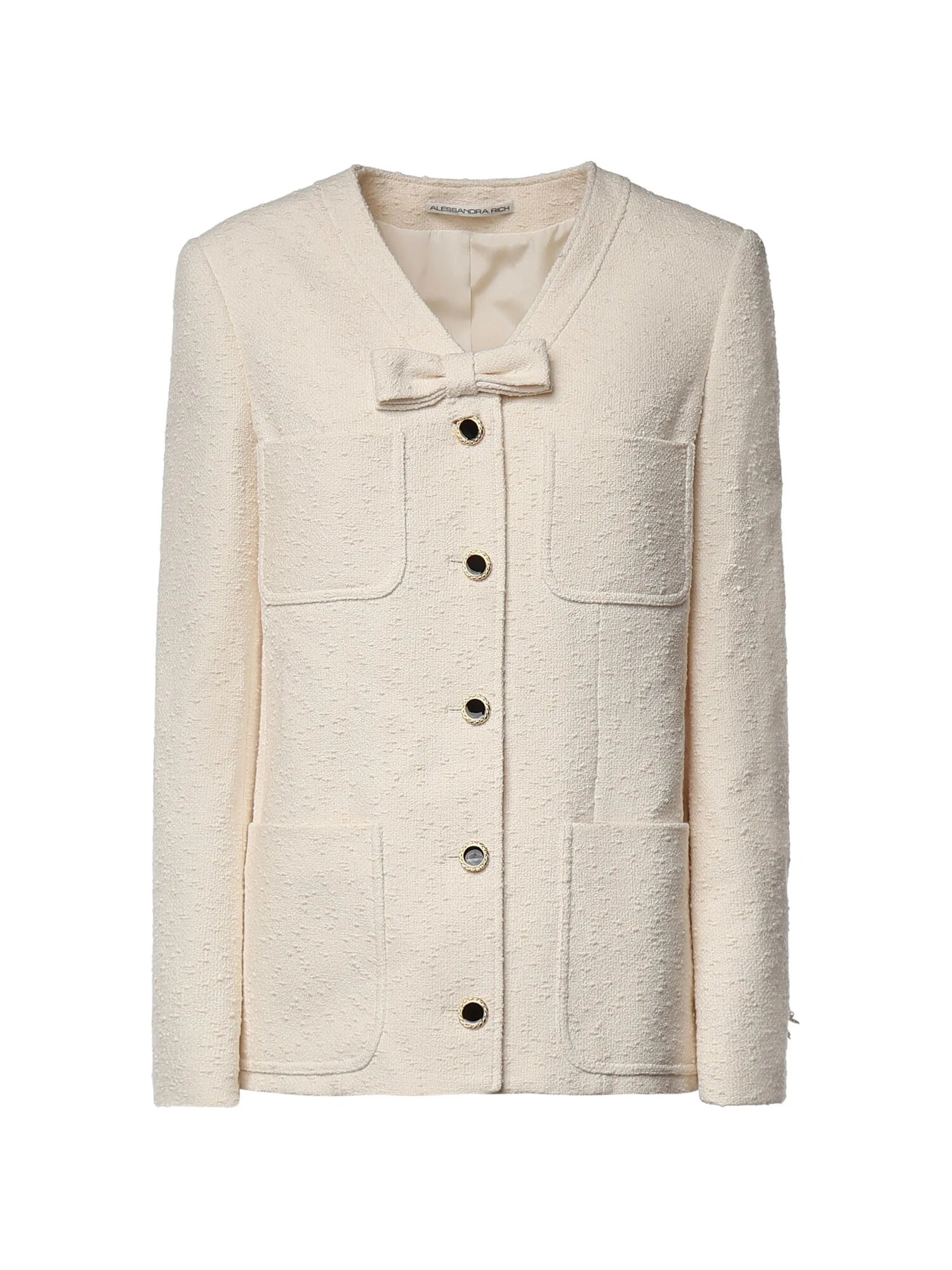 Куртка Bow-detail bouclé jacket