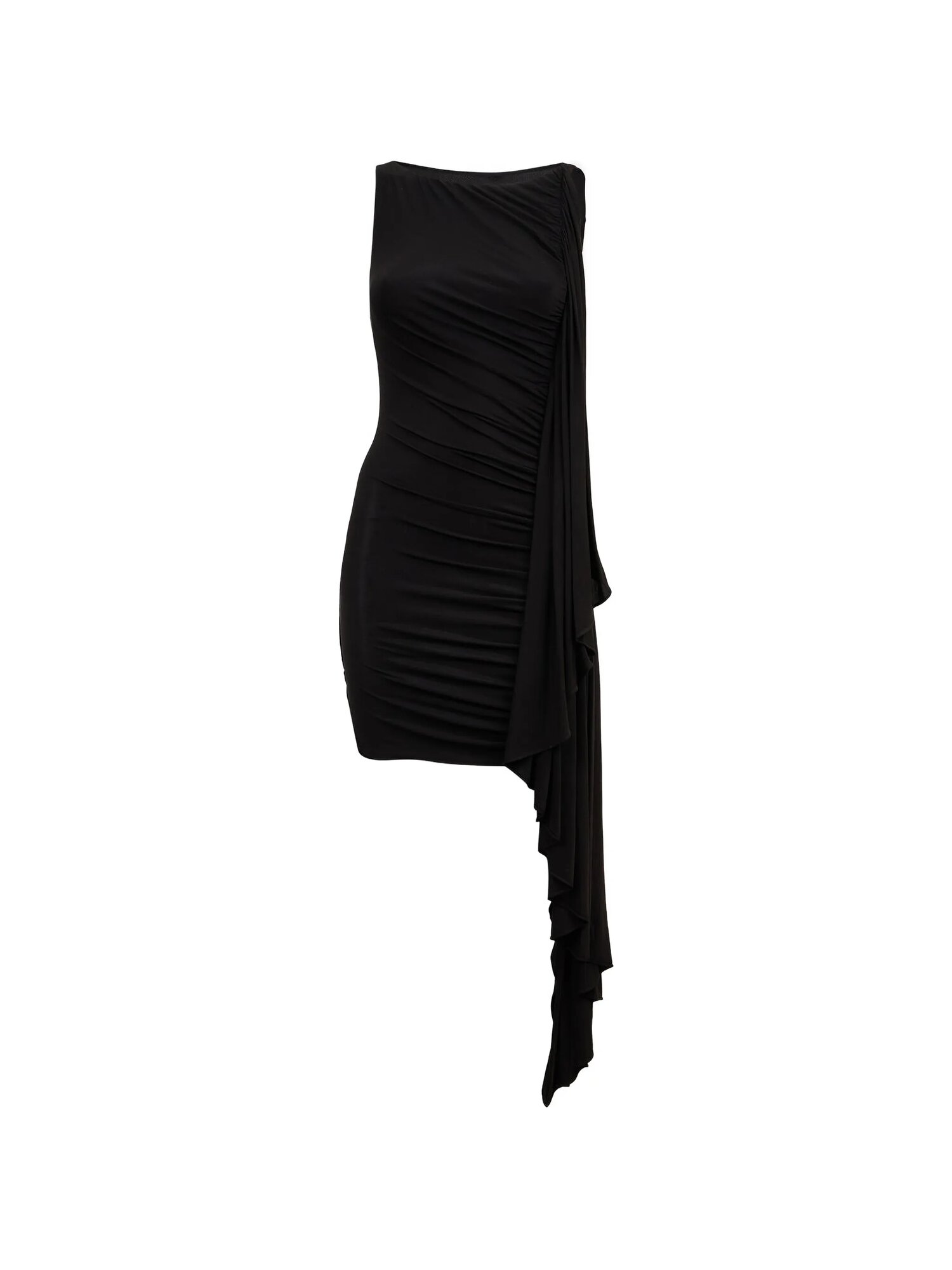Платье Asymmetric ruched mini dress