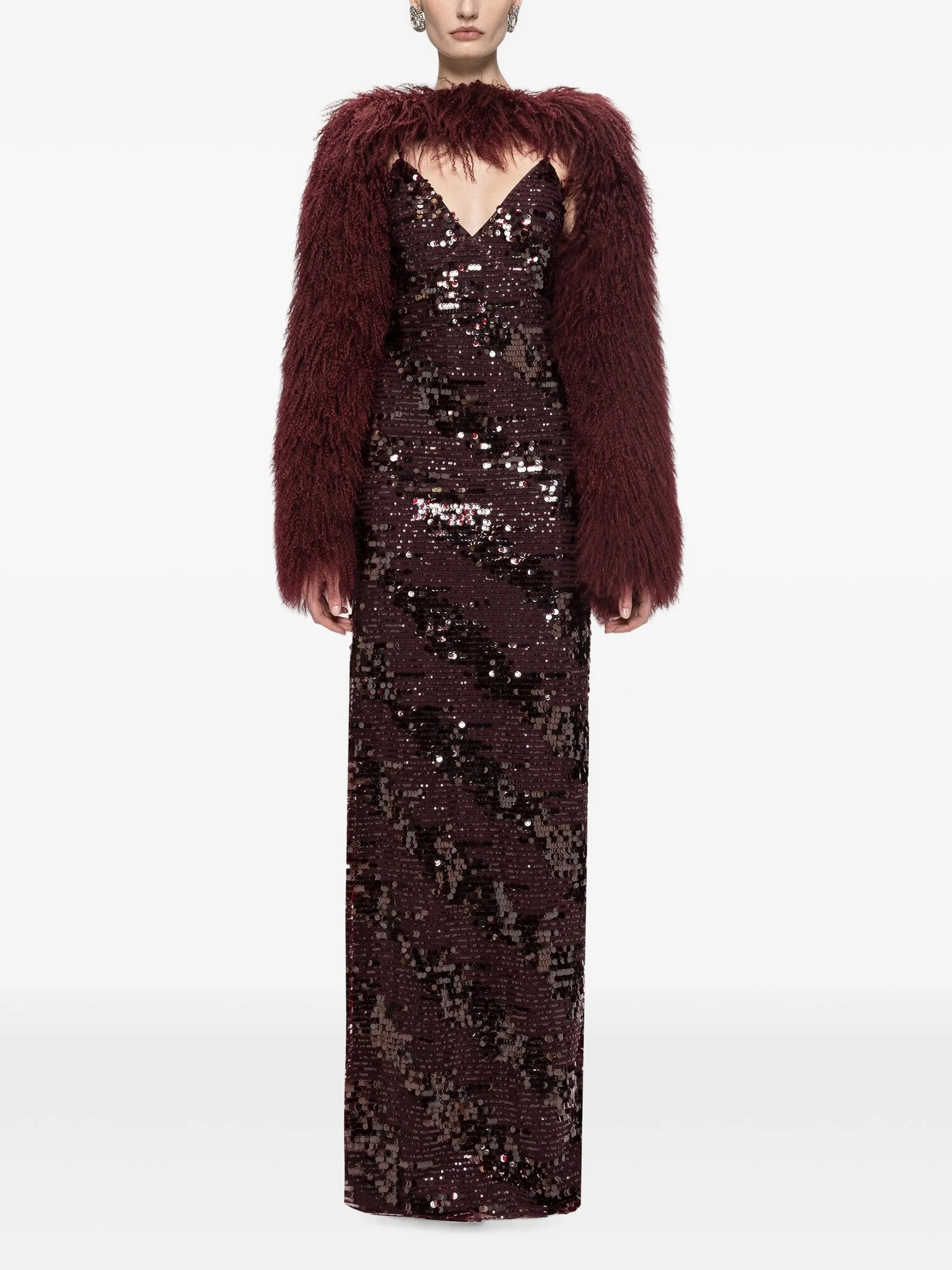 Платье Nissa Sequin-embellished backless maxi dress