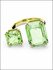 Кольцо, кристаллы Swarovski, золотой, зеленый