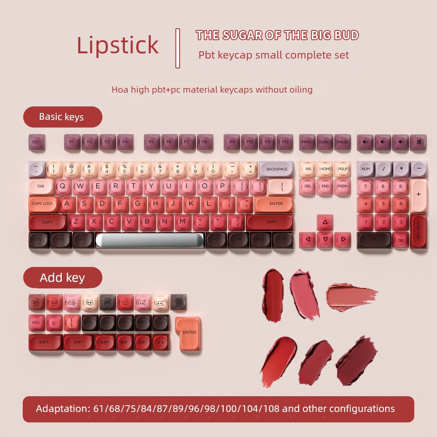 Ключевая капка Lipstick — тема Вольф Спайдер, для игровой клавиатуры, силиконовая, совместимость 104-клавиш