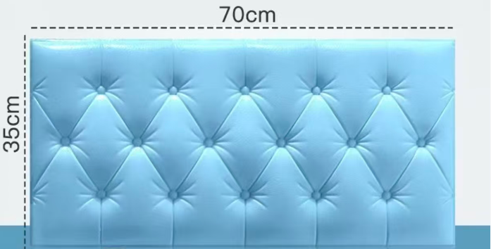 Утолщенные 3D панели для стен самоклеящиеся ПВХ 70*35*1.3 CM, мягкие декоративные панели в детскую комнату，синий,4 шт (Цвет товара: синий; Длина: 70 см; Ширина: 35 см)