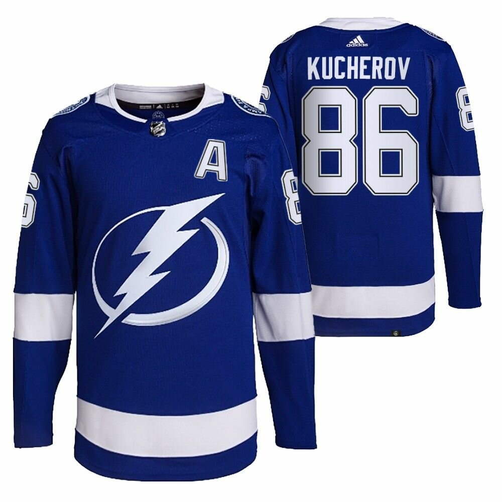 Джерси хоккейная Tampa Bay Lightning Nikita Kucherov Свитер NHL Hockey Jersey для хоккея хоккейная форма