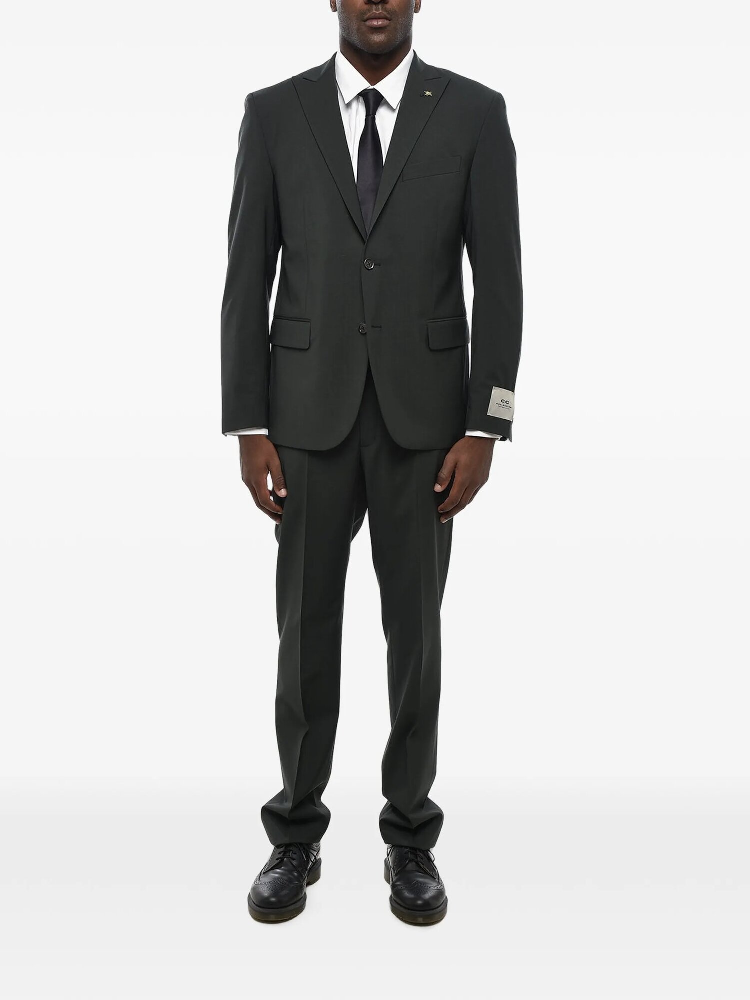 Комбинезон Corneliani Single-breasted peak-lapel suit, размер 56, green — фото 1