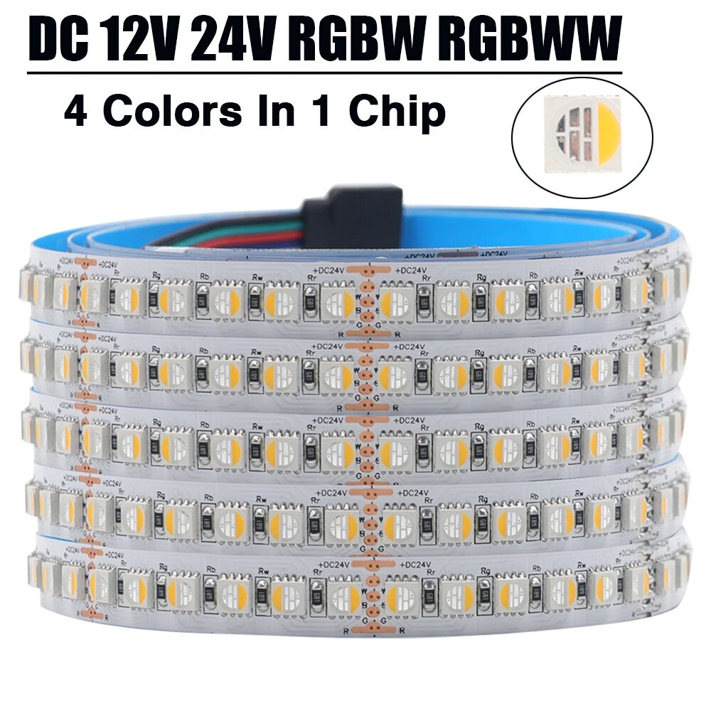 Светодиодная лента RGBW 24V, 5м, 60 Leds/м