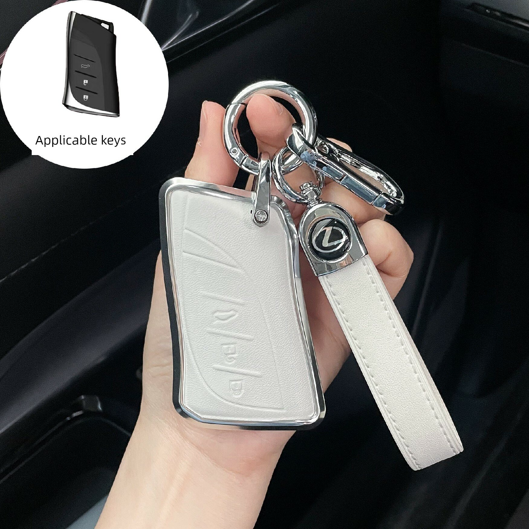 B-Style с серебристой рамкой белый автомобильный эмблемы шнур для моделей Лексус