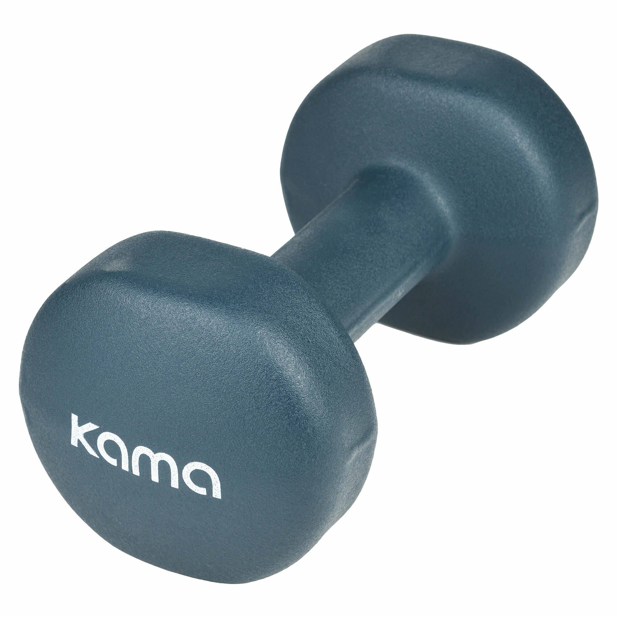 Гантели Kama, гексагональные, с неопреновым покрытием, 8 кг, темно-бирюзовые, 2 шт — фото 1