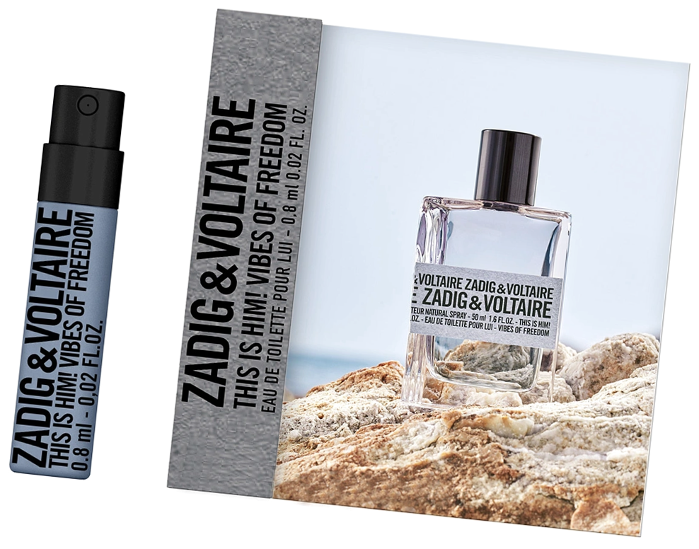 Zadig & Voltaire This Is Him Vibes Of Freedom - пробник туалетной воды, 0.8 мл