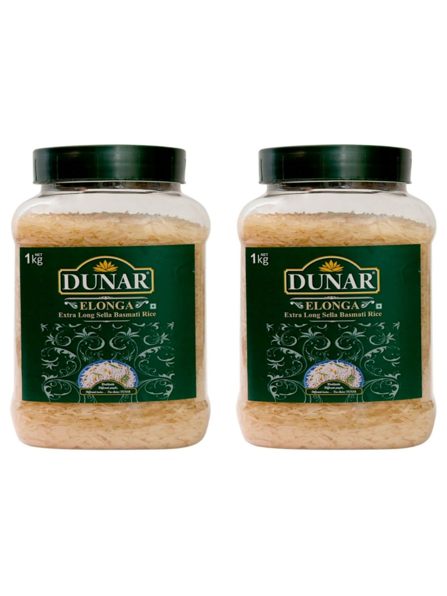 Рис Dunar Басмати Elonga Sella банка 1 кг 2 шт