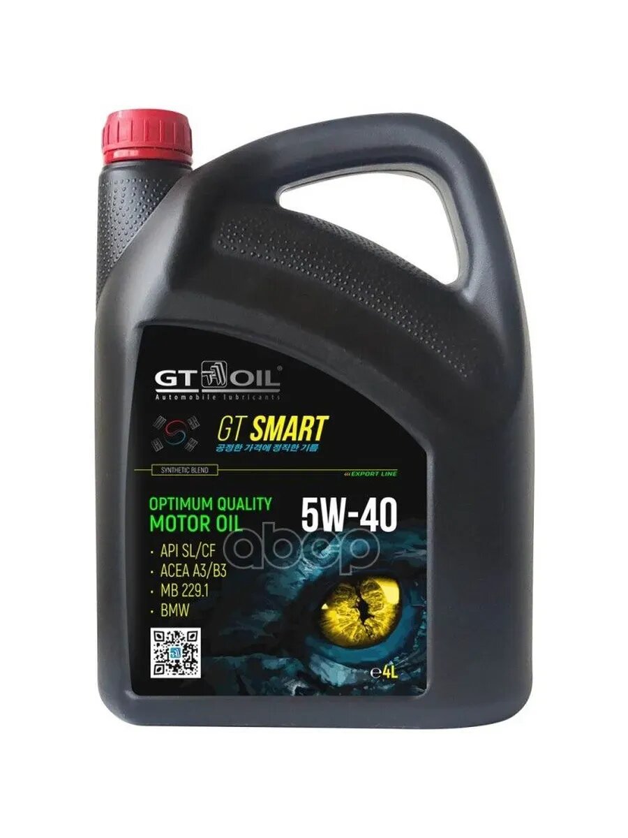 GT OIL Gt Oil Smart 5W-40 Sl/Cf Полусинт. (4L) (Пластик/Росс