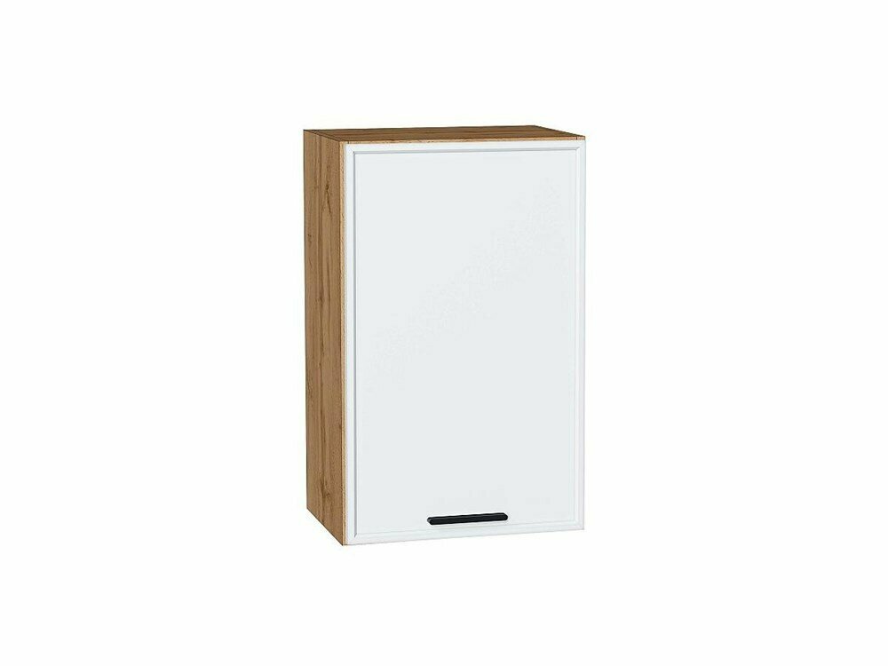 VVT Шкаф верхний с 1-ой дверцей Фрейм Дуб Вотан, White Silk, 720, 450 В*Ш*Г 716*450*324, фасад МДФ White Silk, корпус Дуб Вотан White Silk