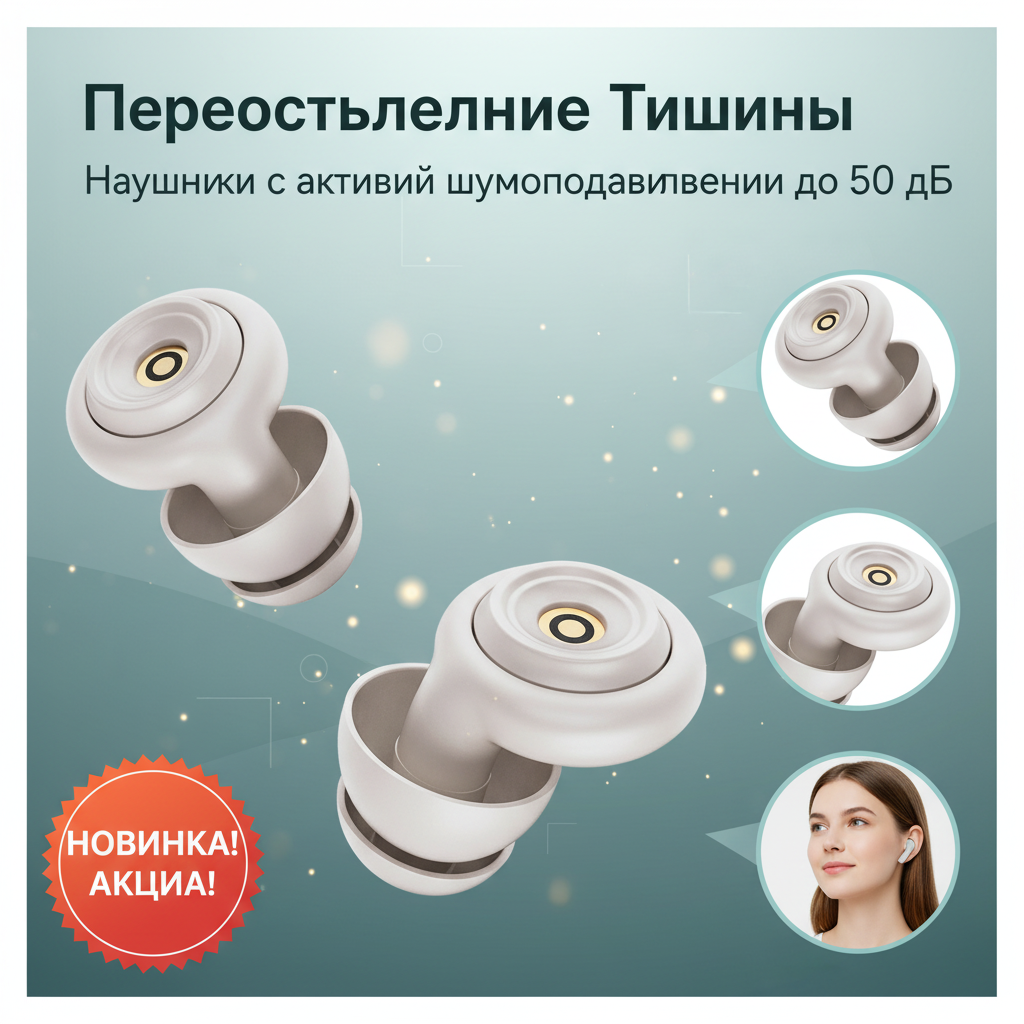 Многоразовые шумоподавляющие затычки зонтичного типа для самолётов и офиса