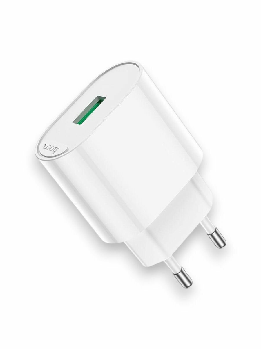 Hoco адаптер для зарядки телефона Type-C C109A с быстрой зарядкой 20W PD 20W / QC3.0 , белый