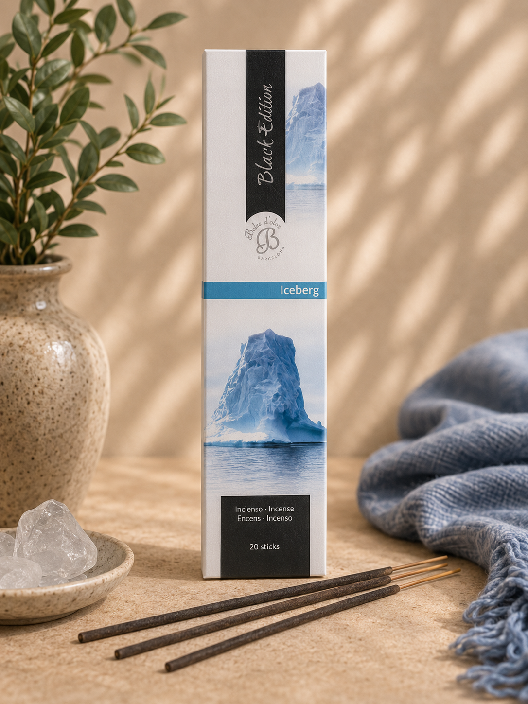 Boles d'olor / Ароматические палочки, благовония 20ед Айсберг / Iceberg (Black Edition)